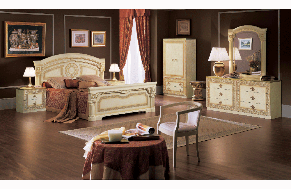 Aida Ivory Bed (King)-Buy ($1838) in a modern furniture store Fairfield, NJ | Casa Eleganza ...