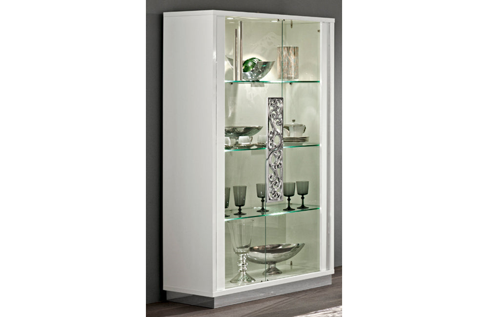 Victor White 2-Door Curio | ESF – Casa Eleganza Furniture & Mattress