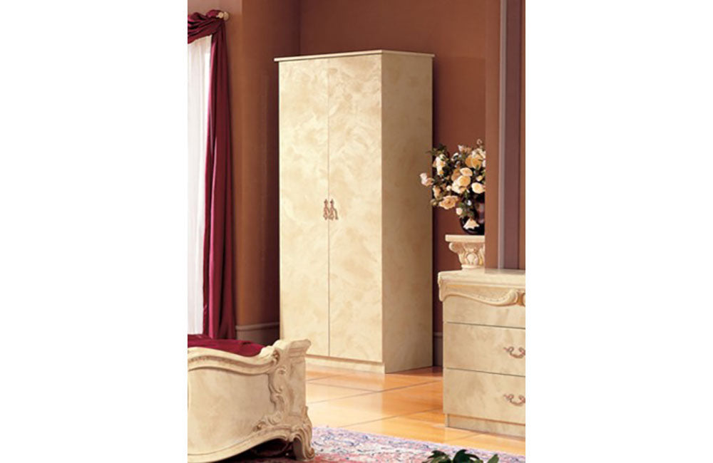 Barocco Ivory 2 Door Wardrobe | ESF – Casa Eleganza Furniture & Mattress