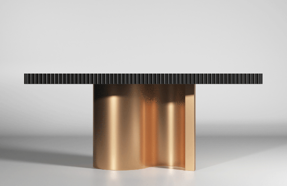 Wave Dining table with 2 Ext Dark grey | ESF – Casa Eleganza Furniture ...