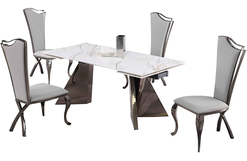 Morgan Nadia 5 PC Dining Set | Chintaly – Casa Eleganza Furniture ...