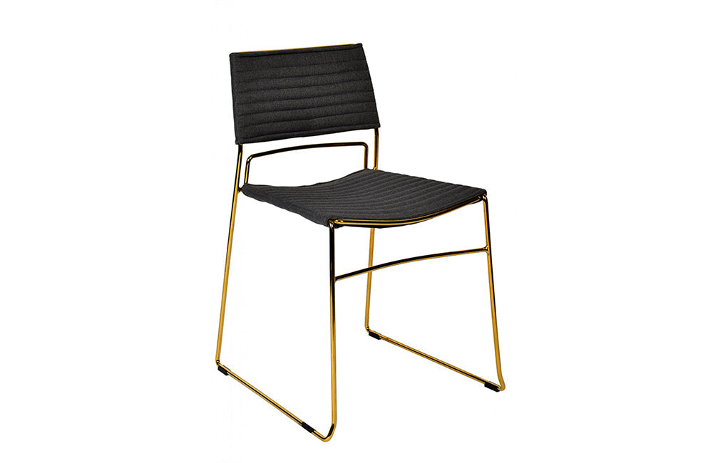 Modrest Swain Modern Grey Fabric & Gold Dining Chair (Set of 2) | VIG ...