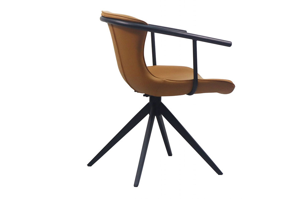 Modrest Maureen Modern Camel & Black Dining Chair