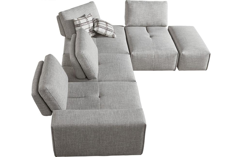 Bianca Modern Grey Fabric Modular Sectional Sofa -Buy ($2820) in a ...
