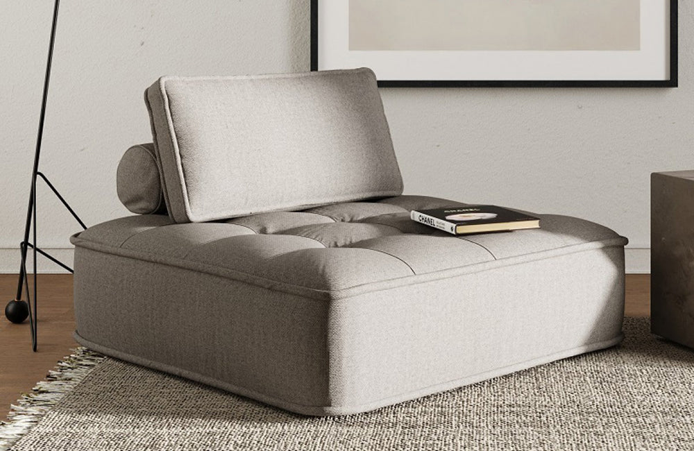 Divani Casa Modern Nolden Modular Grey Fabric Armless Seat | VIG ...