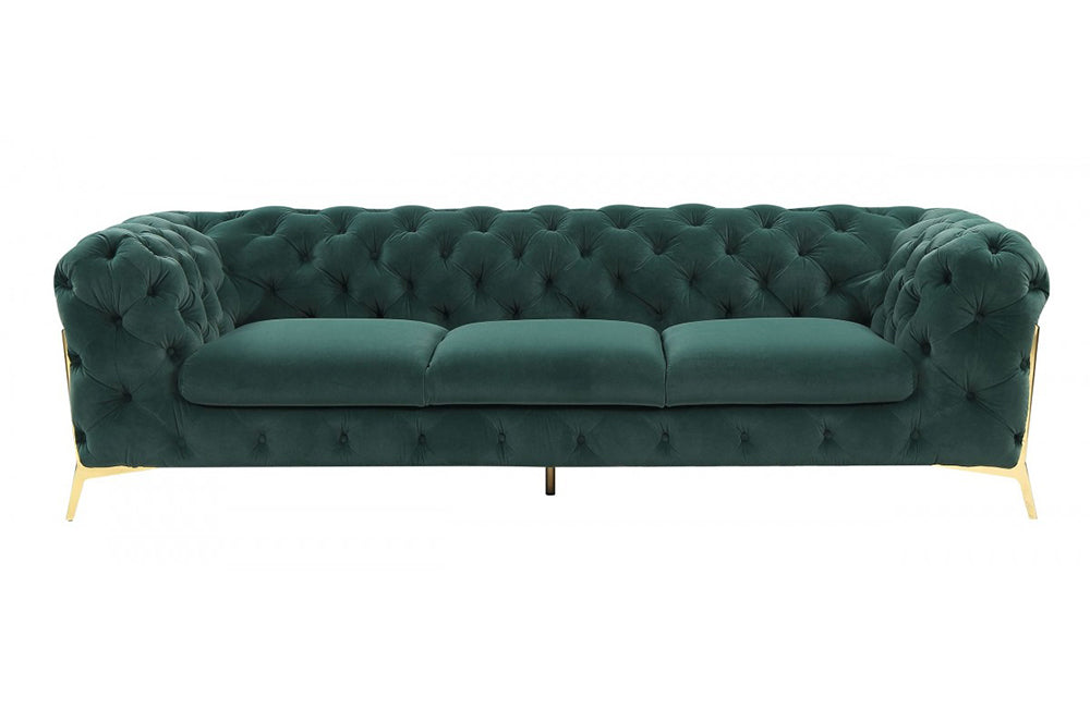 Divani Casa Sheila Transitional Emerald Green Fabric Sofa | VIG ...